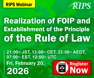 RIPS Webinar, “Realization of FOIP and Establishment of the Principle ...